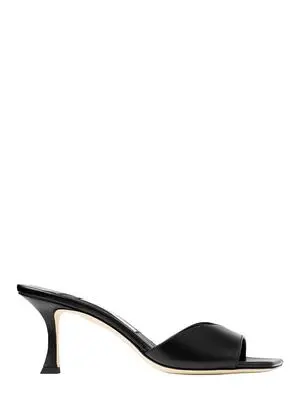 JIMMY CHOO Skye 70 Leather Mules - Black