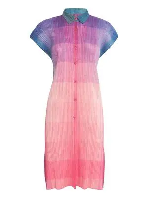 Issey Miyake Longline Photon Shirt - Pink