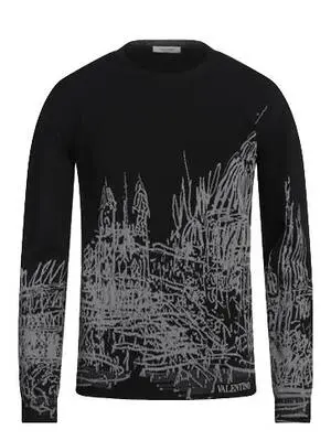 Valentino Garavani Sweater In Viscose And Polyester - Black