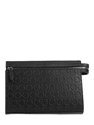 FERRAGAMO Leather Clutch - Black