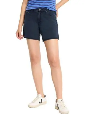 NIC+ZOE French Terry Denim-look Shorts - Dark Indigo
