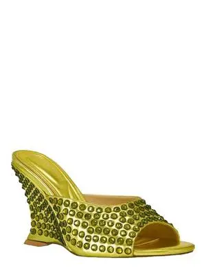 AZALEA WANG Junius Wedge Slide Sandal - Gold