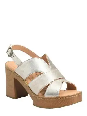 BØRN Nassau Slingback Platform Sandal - Light Gold Metallic