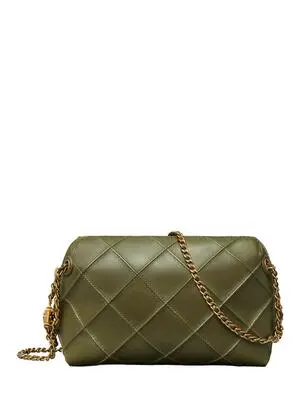 Tory Burch Fleming Soft Leather Crossbody Bag - Dark Olive