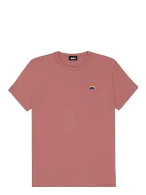 DALIX Rainbow Jersey Relaxed Tee - Mauve