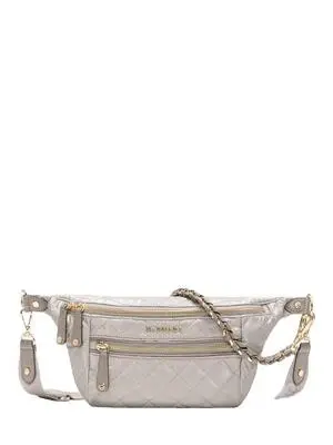 Mz Wallace Crosby Quilted Nylon Convertible Sling Bag - Sable Pearl