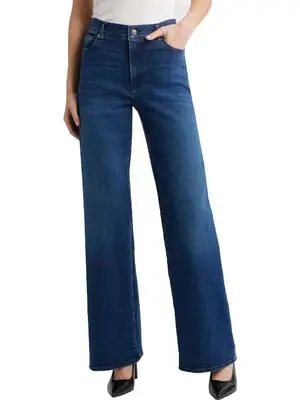 FRAME Long Le Slim Palazzo High-Waist Wide-Leg Jeans Keepsake