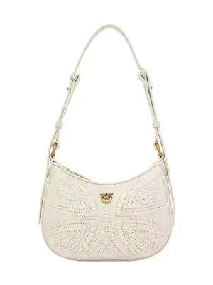 Pinko Half Moon Shoulder Bag - White