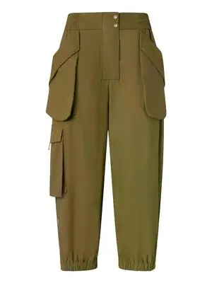 Pinko Cropped Cargo Trousers - Green
