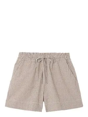 Veronica Beard Tjana Gingham Cotton-blend Shorts - Brown