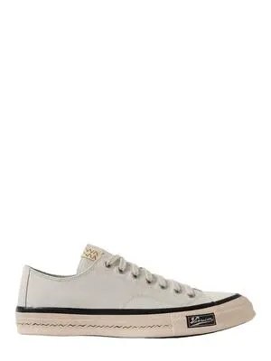 Visvim Skagway Lo Leather-trimmed Sneakers - Neutrals