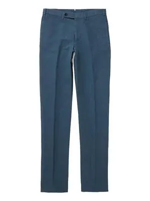 Sid Mashburn Sport Straight-leg Hemp And Cotton-blend Canvas Trousers - Blue
