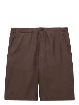 Loro Piana Straight-leg Linen Shorts - Brown