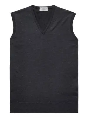 John Smedley Hadfield Slim-fit Merino Wool Sweater Vest - Gray