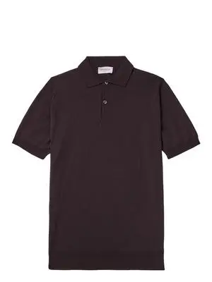 John Smedley Payton Slim-fit Merino Wool Polo Shirt - Brown