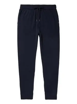 Derek Rose Finley Tapered Cashmere Sweatpants - Blue