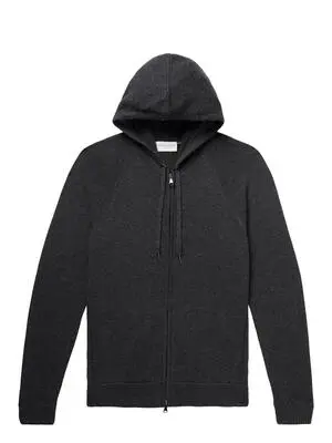 Derek Rose Finley Cashmere Zip-up Hoodie - Black