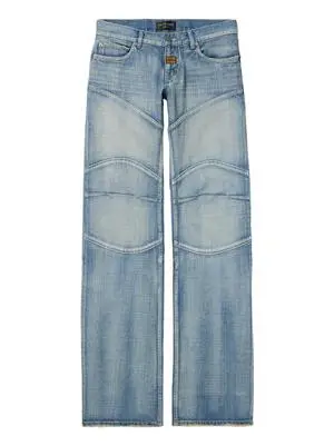 Balenciaga Straight-leg Panelled Jeans - Blue
