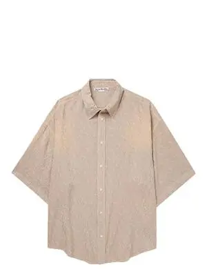 Acne Studios Setar Oversized Satin-jacquard Shirt - Neutrals