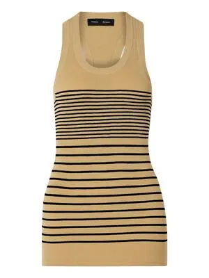 Proenza Schouler Roberts Striped Stretch-knit Tank - Neutrals
