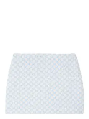 Gucci Jacquard-knit Cotton-blend Bouclé Mini Skirt - Blue