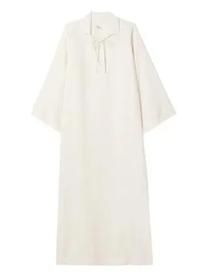 Lisa Marie Fernandez Shantung Maxi Dress - Neutrals