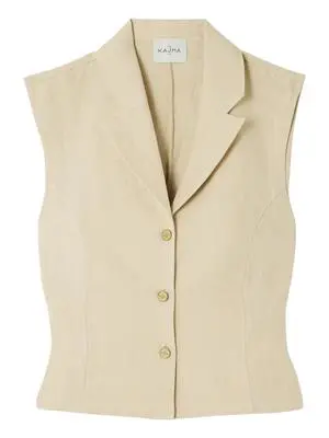 Le Kasha Sawadah Linen Vest Neutrals