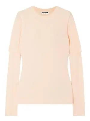 JIL SANDER Set Of Three Cotton-jersey Tops - Orange