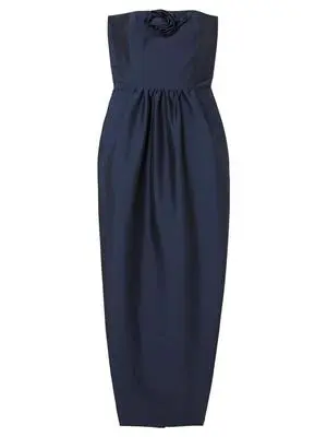 Bernadette Lena Strapless Taffeta Maxi Dress - Blue