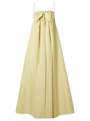 Bernadette Estelle Bow-embellished Taffeta Gown - Yellow