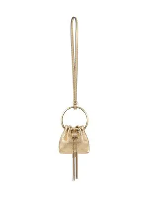 JIMMY CHOO Leather Bon Bon Bag Charm - Gold