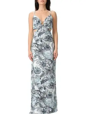 Just Cavalli Cut Out Maxi Dress - Blue