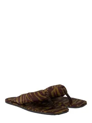 Attico Indie Zebra-print Thong Sandals - Multicoloured