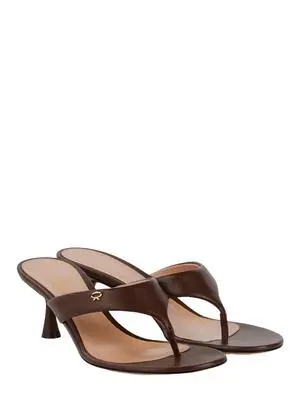 GIANVITO ROSSI Ascent 55 Leather Thong Sandals - Brown