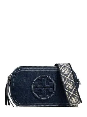Tory Burch Miller Denim Mini Crossbody Bag - Royal Navy