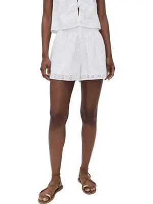 Velvet By Graham & Spencer Iris Eyelet Shorts - White