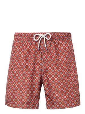Fedeli Madeira Floral Swim Trunks - Orange
