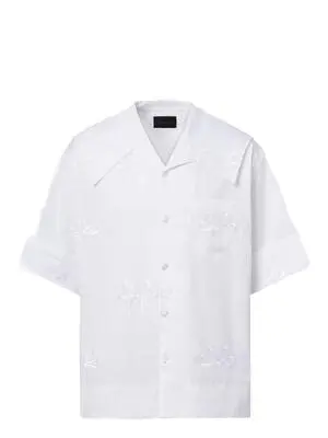 Simone Rocha Embroidered Cotton Shirt - White