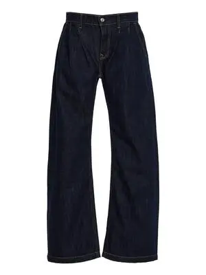 EB DENIM Kendall Pleated Barrel-leg Jeans - Dark Wash