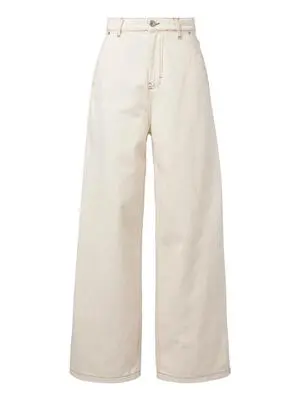 Ami High-rise Wide-leg Jeans - White