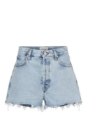 FRAME High-rise Denim Shorts - Blue
