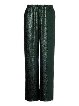 Dries Van Noten Sequined Straight Pants - Green