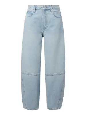 FRAME Twisted Wide-leg Jeans - Blue