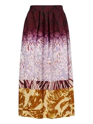 Dries Van Noten Printed Cotton Maxi Skirt - Multicoloured