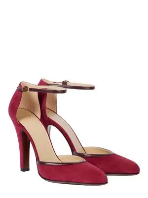Valentino Garavani Hi Dolly 105 Suede Pumps - Red
