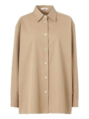 THE ROW Tansy Cotton And Cashmere Shirt - Beige