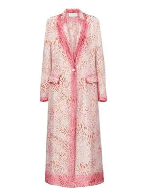 Dries Van Noten Printed Silk Coat - Pink