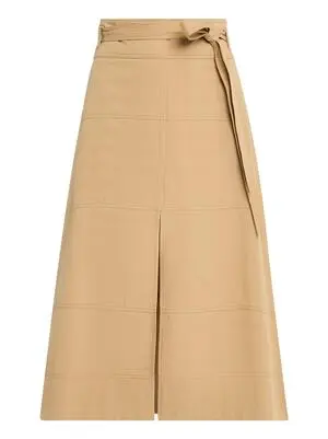 TANYA TAYLOR Hudson Belted A-Line Midi Skirt