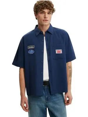 COTTON ON Darcy Short Sleeve Shirt Indigo