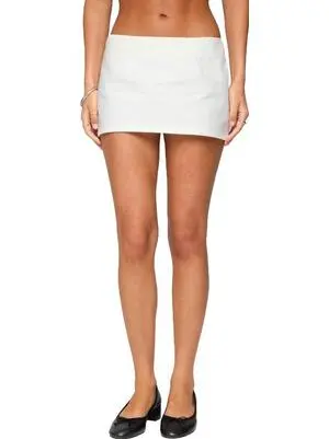 EDIKTED Monrow Low Rise Microskort - White